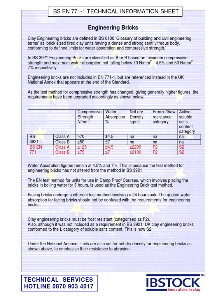Engineering Bricks Technical Detail PDF | PDF
