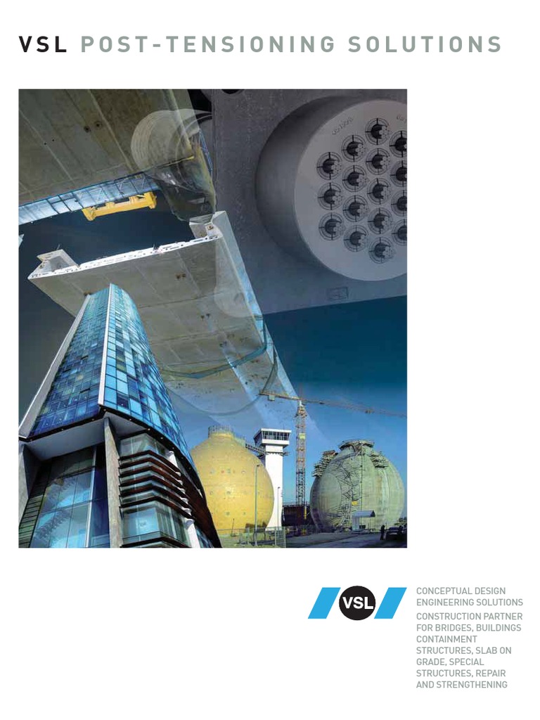 VSL Post Tensioning Solutions | PDF | Prestressed Concrete | Structural ...