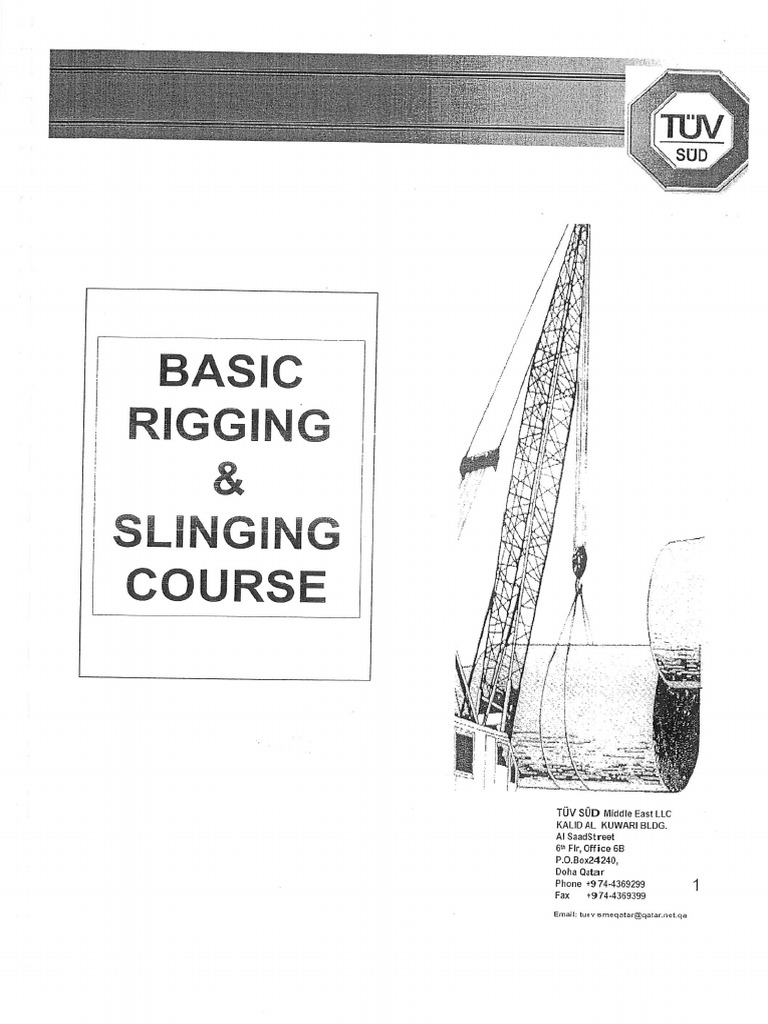 Basic Rigging & Slinging Course PDF | PDF