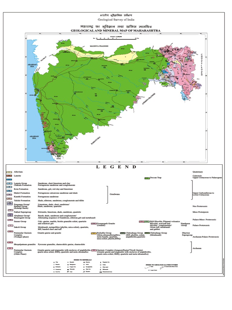 Geological Map of Maharashtra.pdf | Map | Nature