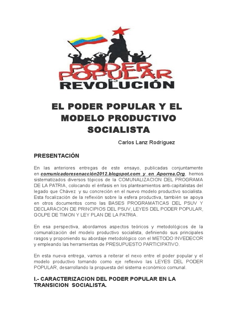 El Poder Popular y El | PDF | Estado (política) | Democracia