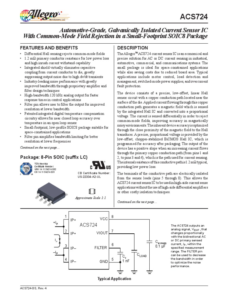 Automotive-Grade, Galvanically Isolated Current Sensor IC With Common-Mode Field Rejection in A ...