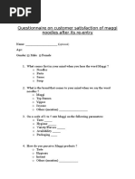 Questionnaire On Toothpaste | PDF
