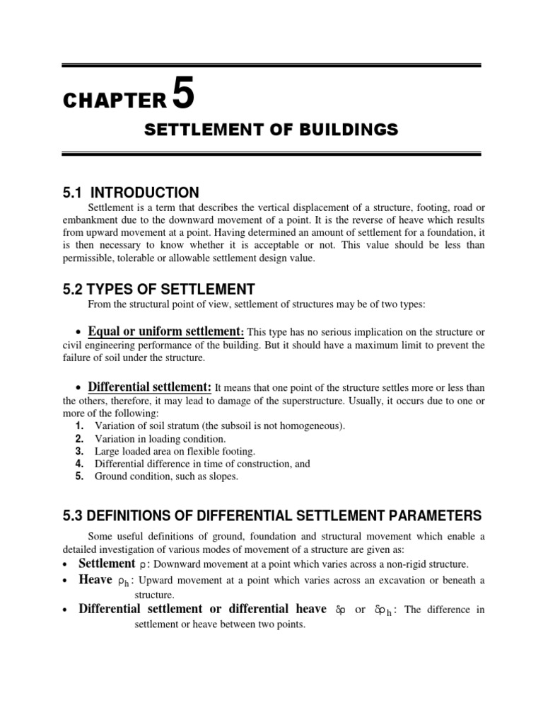 Understanding Building Settlement Types | PDF | Deformation (Mechanics ...