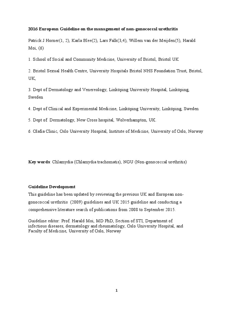 Ngu Guide 2016 | PDF | Sexually Transmitted Infection | Antimicrobial ...