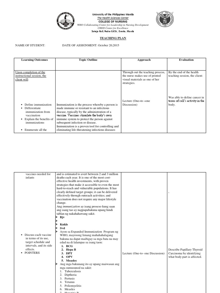 TP Immunization | PDF