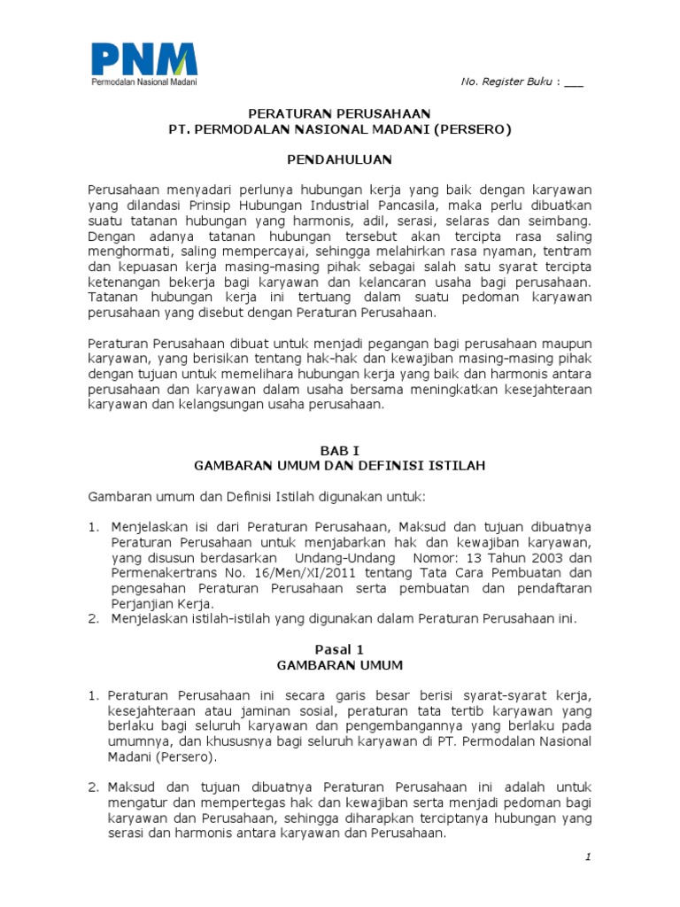 PP PNM - 2014 - Revisi Depnaker | PDF