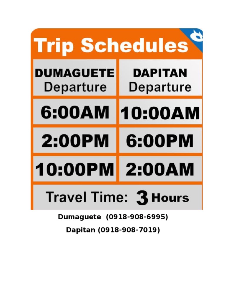 Fast Cat Schedule | PDF