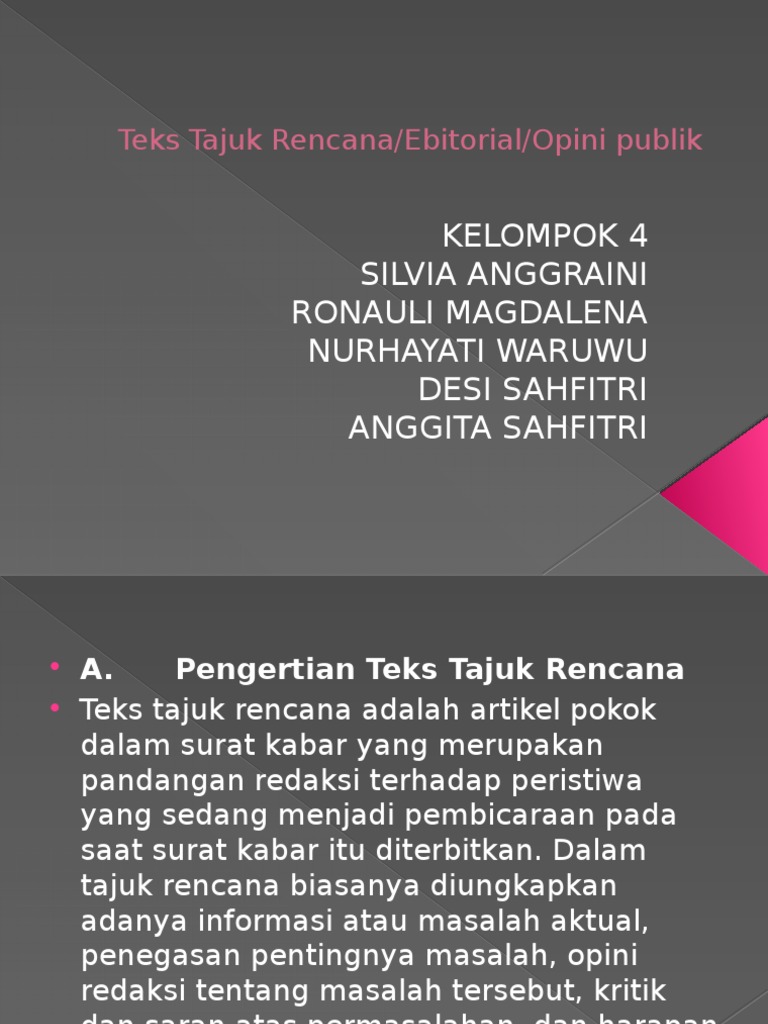 Teks Tajuk Rencana | PDF