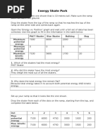 Energy Skate Park Lab Guide | PDF | Potential Energy | Kinetic Energy