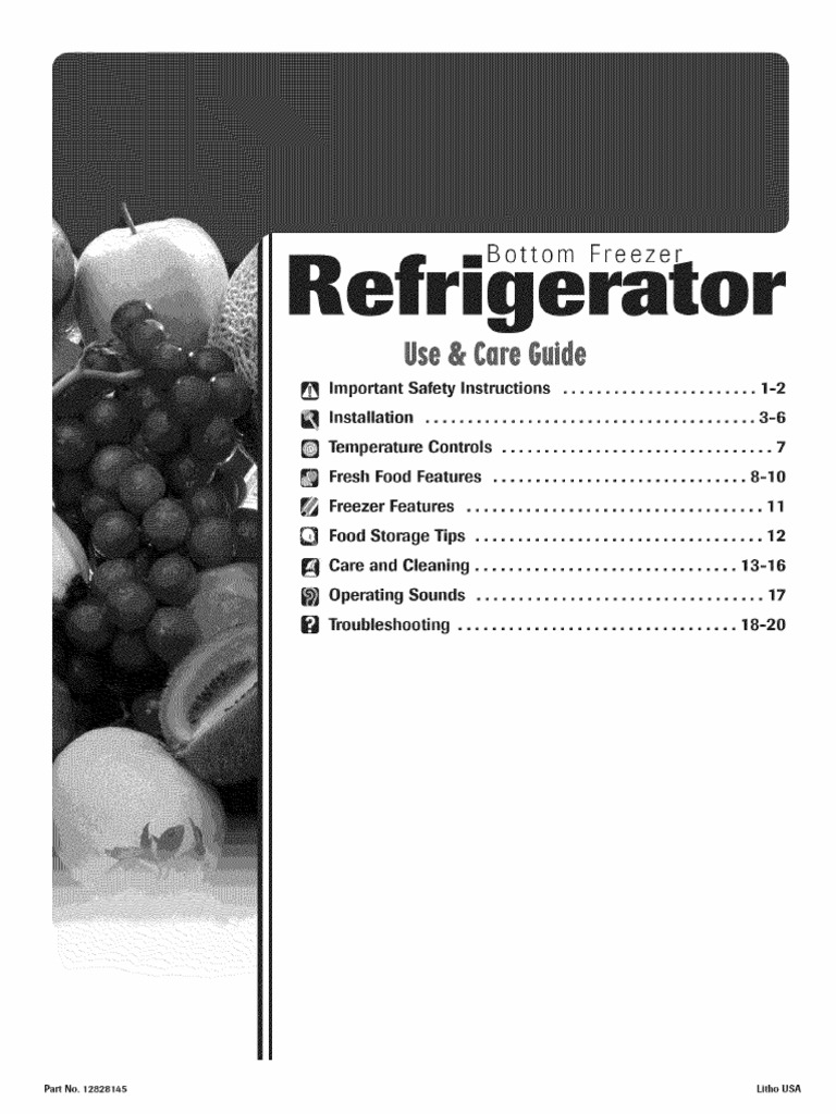 AMANA Bottom Mount Refrigerator GB2026PEKB Manual PDF | PDF
