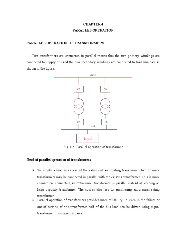 Parallel Operation | Transformer | Electrical Impedance
