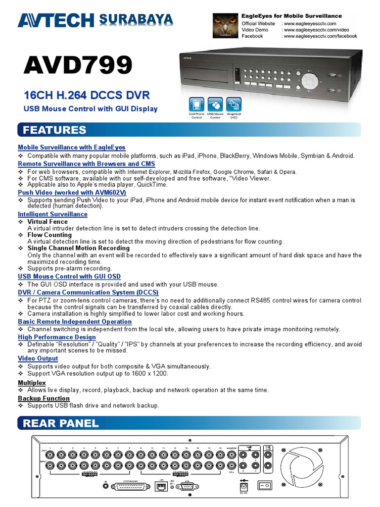 AVC799 Avtech Surabaya | PDF | Video | Graphical User Interfaces
