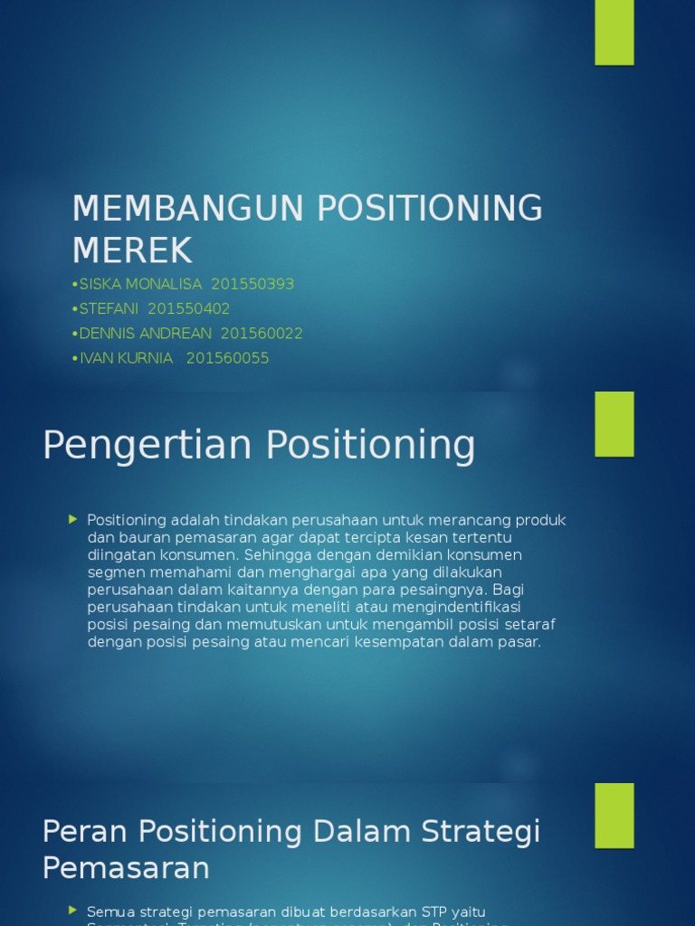 Membangun Positioning Merek | PDF