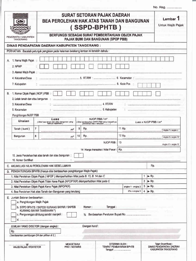Form Sspd Bphtb Pdf Pdf
