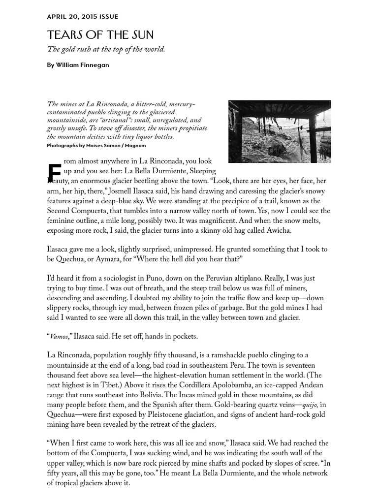 La Rinconada | PDF | Mining | Gold