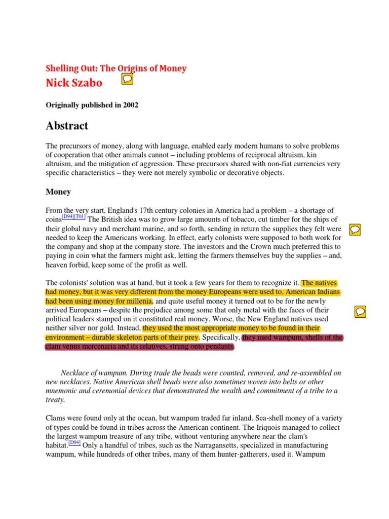 The Origins of Money: Shells as Early Currency | PDF | Money | Barter