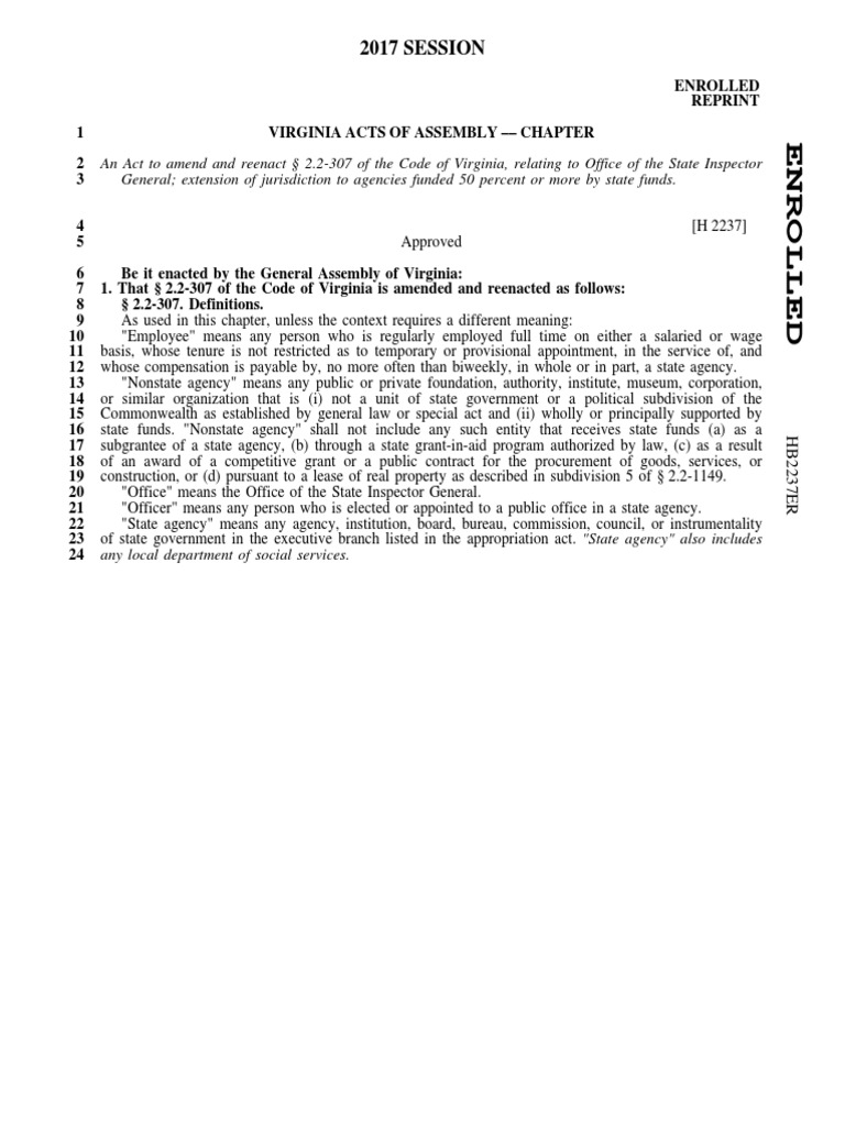 HB 2237 | PDF | Code Of Virginia | Employment