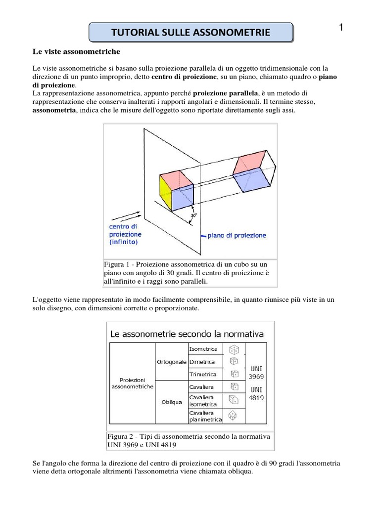 Tutorial Assonometrie PDF | PDF