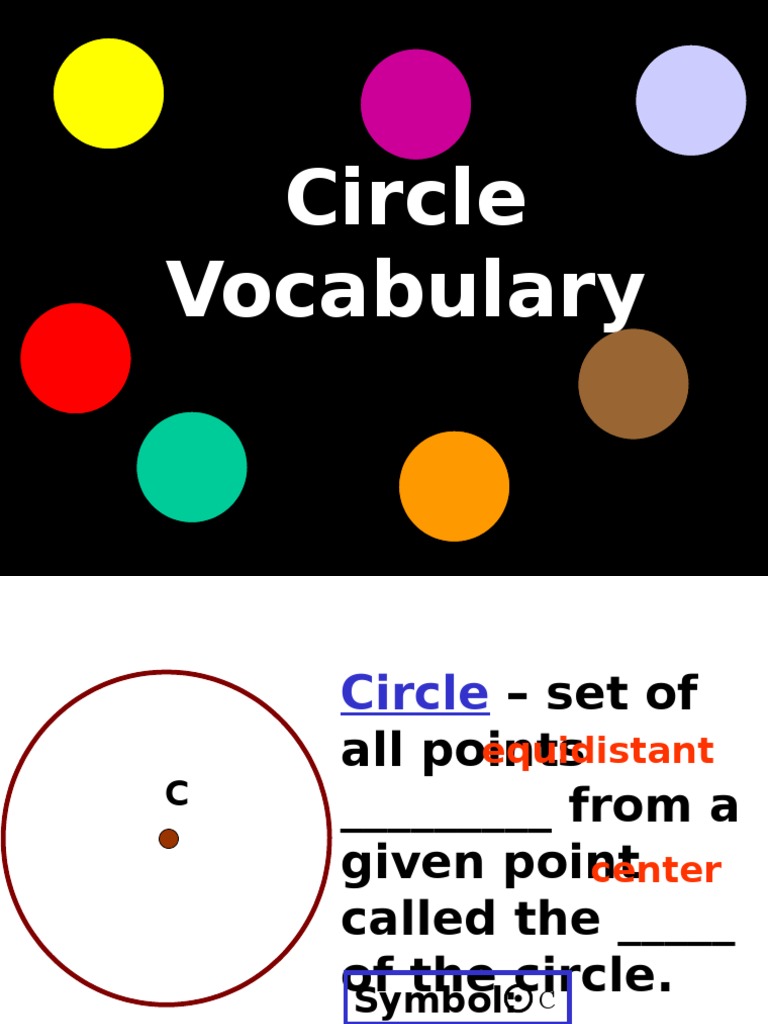 circle vocabulary | Angle | Circle