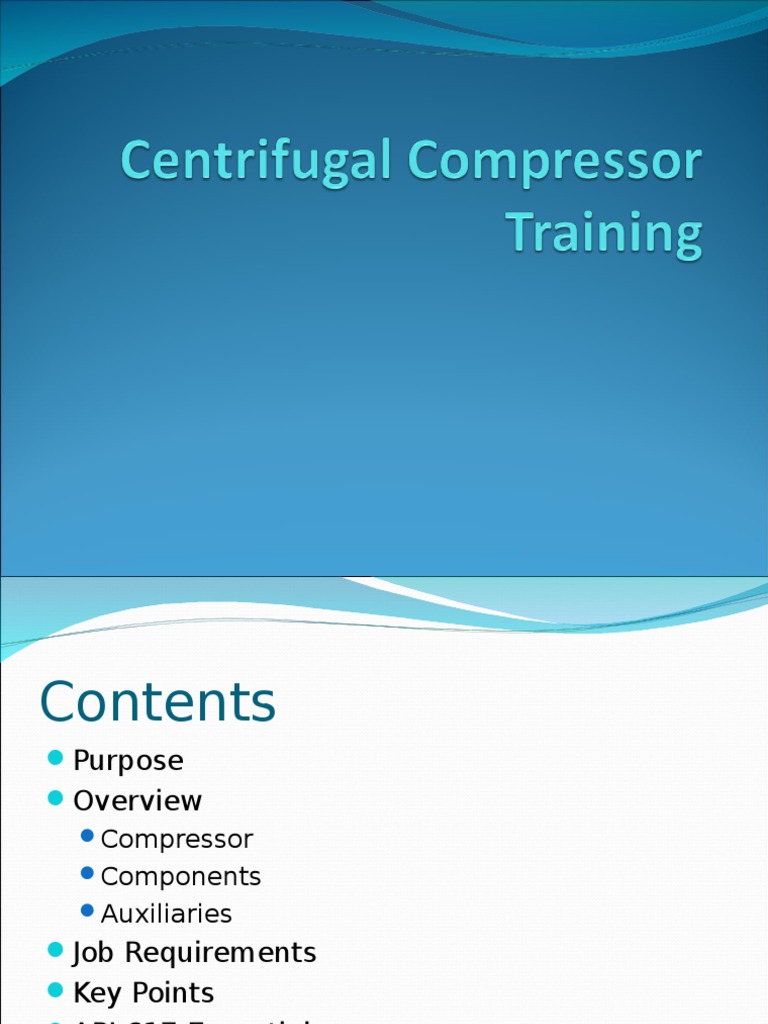 Centrifugal Compressor Training | PDF | Gas Compressor | Gases