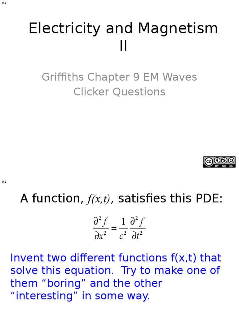 04 - Electromagnetic Waves (Griffiths - Ch9) | PDF | Permittivity | Waves