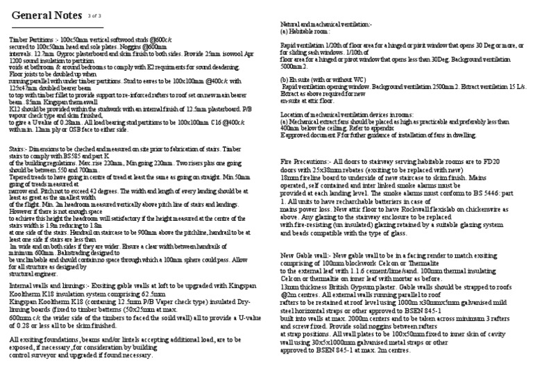General Note 3 Of3 | PDF | Stairs | Structural Engineering