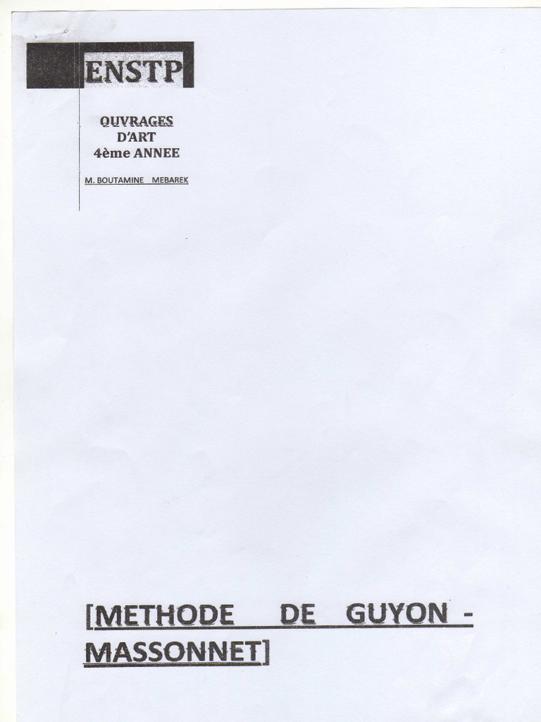 Méthod Guyon Massonnet | PDF