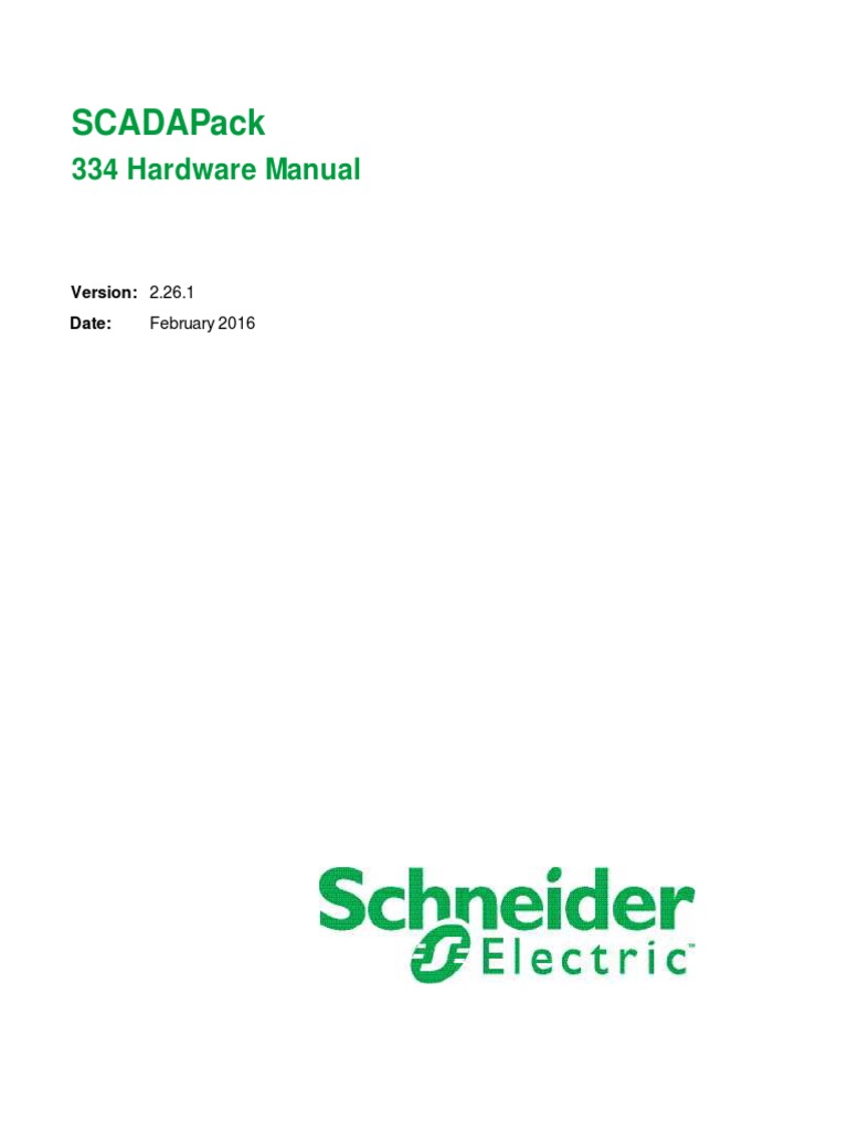 SCADAPack 334 Hardware Manual | Programmable Logic Controller ...