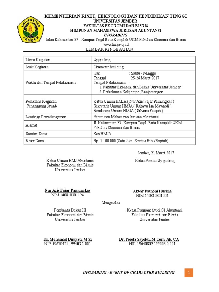 Proposal Upgrading 2017 | PDF