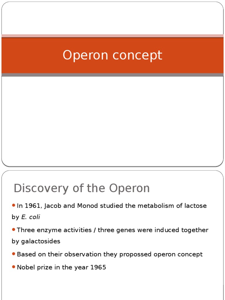 Unit 7 Operon Concept | PDF | Operon | Repressor