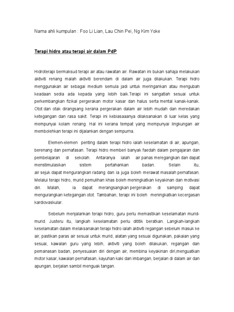 Esei Terapi Hidro | PDF