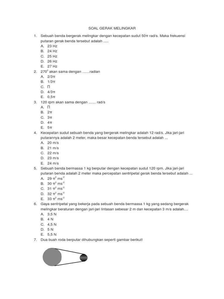 Soal dan Pembahasan Gerak Melingkar | PDF