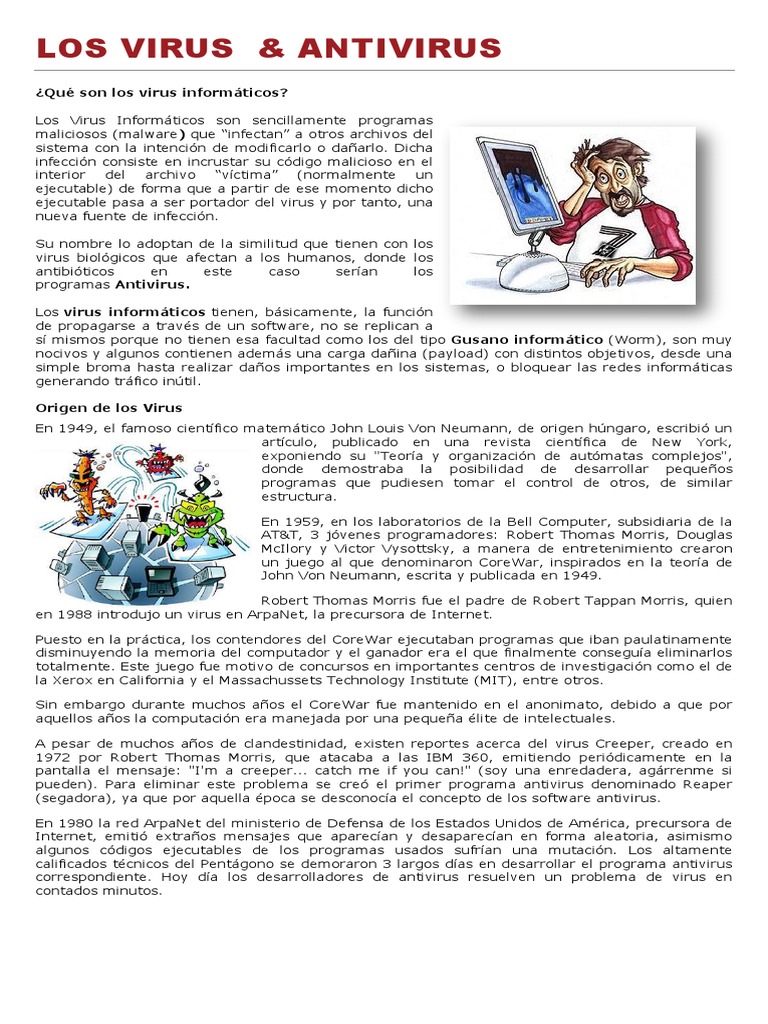 Virus Informáticos: Origen y Función | PDF | Virus de computadora | Malware