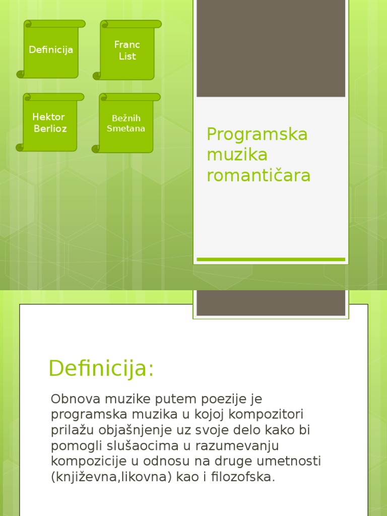 Programska Muzika Romantičara 1 | PDF