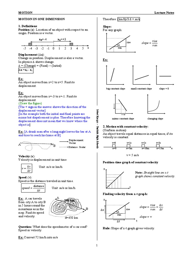 Motion | Velocity | Acceleration