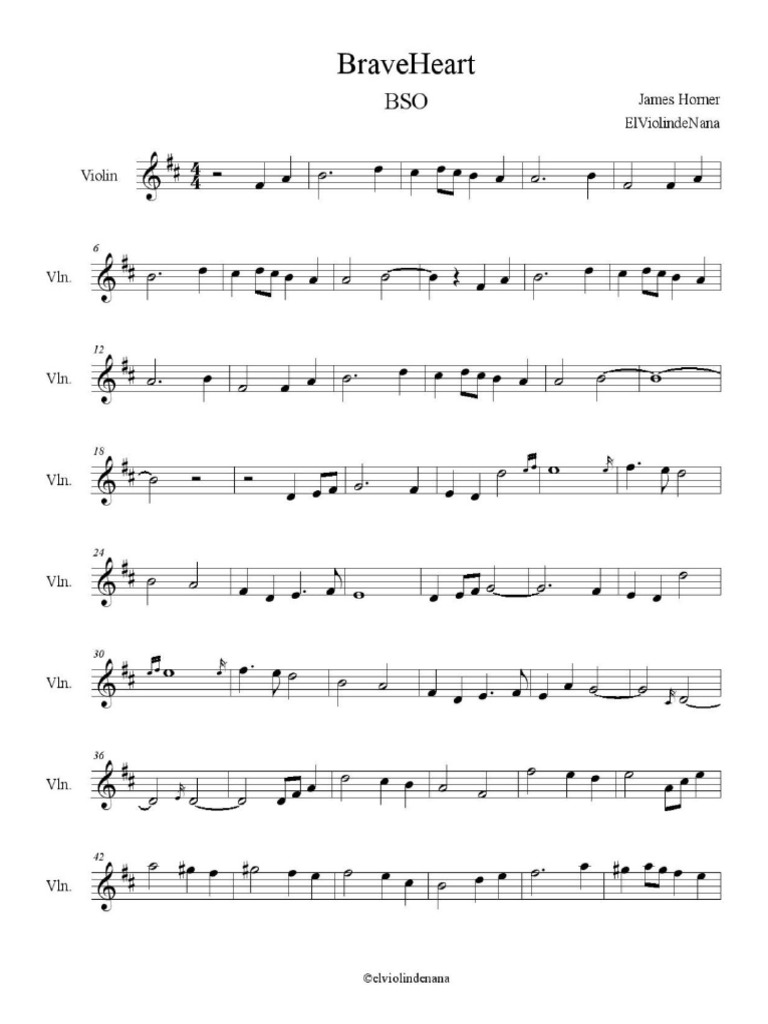 Braveheart Partitura PDF | PDF