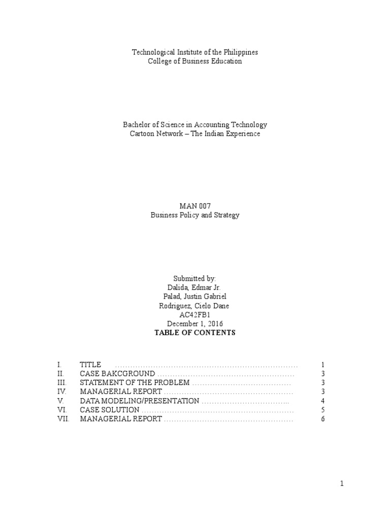 Cartoon Network Case Study | PDF | Television | Audience Measurement