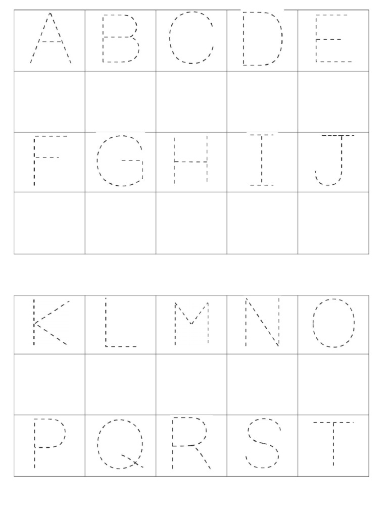 Latihan Tulisan Huruf Abjad Besar | PDF