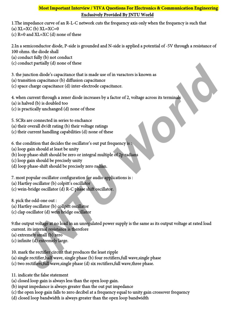 ECE Viva Questions | PDF