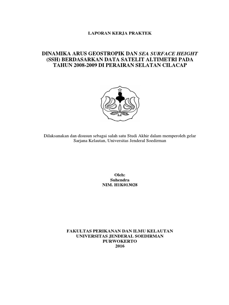 Dinamika Arus Geostropik dan SSH Cilacap | PDF | Teknologi & Rekayasa ...