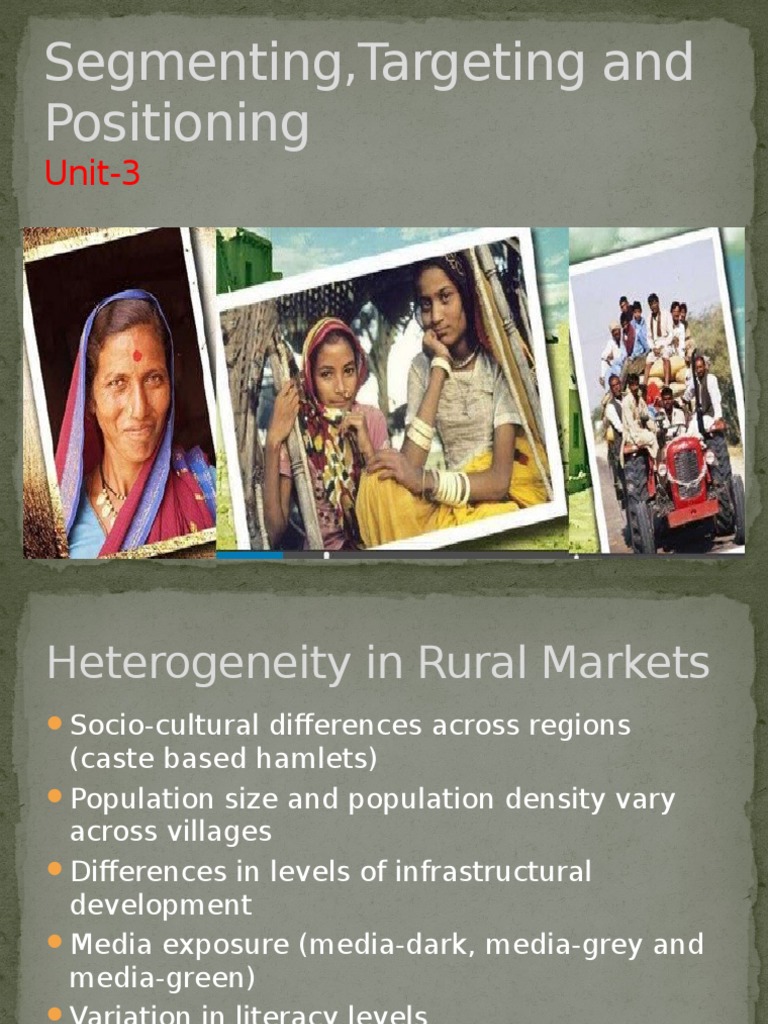Rural Market Segmentation Strategies | PDF | Market Segmentation | Brand