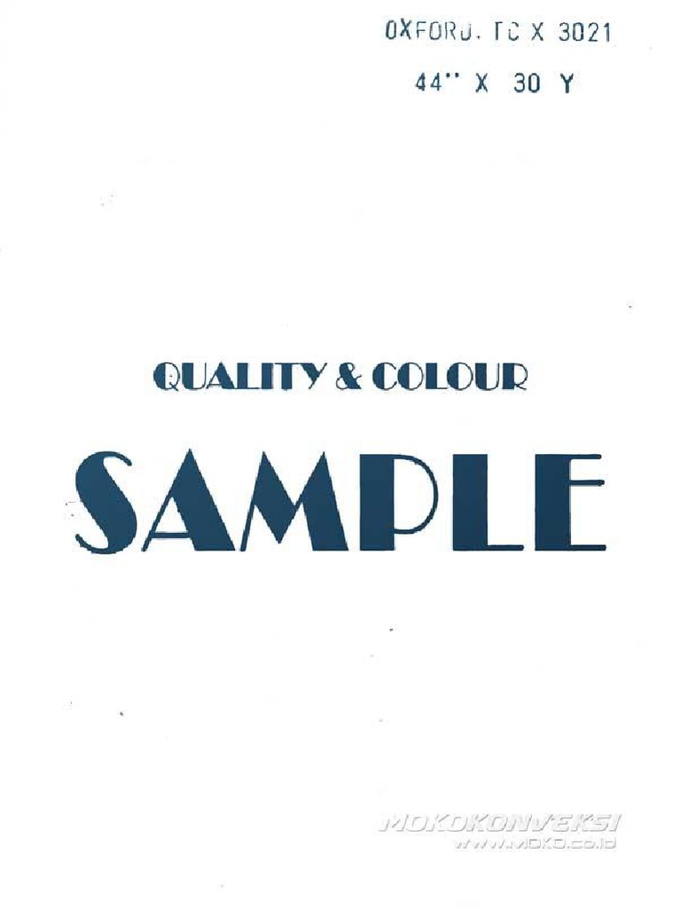 Moko Konveksi Katalog Kain Oxford | PDF