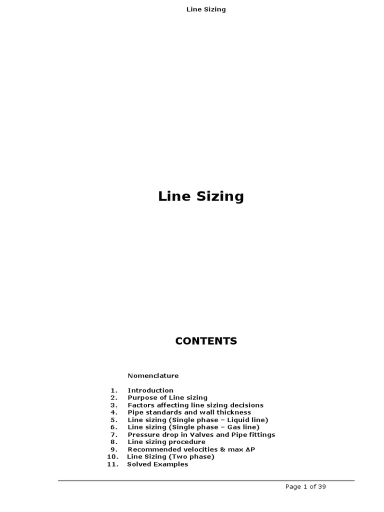A Comprehensive Guide to Line Sizing for Single-Phase Liquids and Gases ...