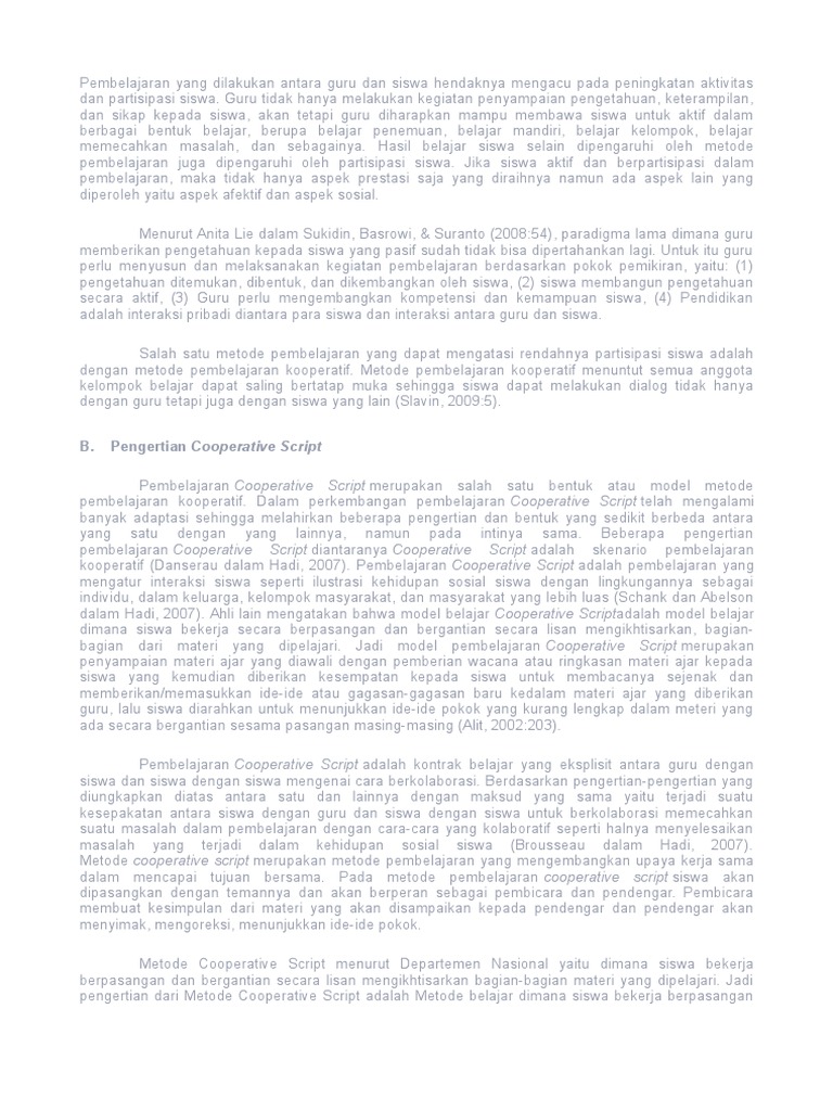 Cooperative Script | PDF