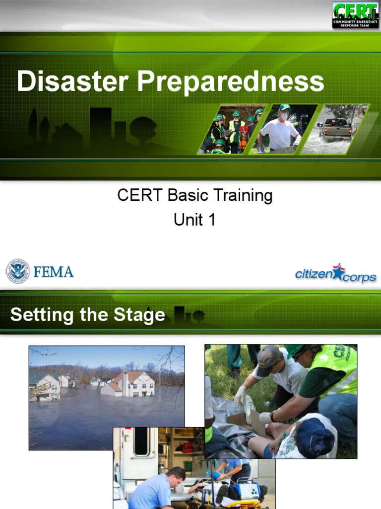CERT Basic Training: Disaster Preparedness | PDF | Emergency Management ...