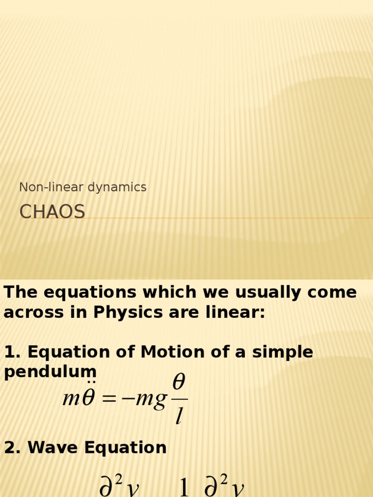 Chaos: Non-Linear Dynamics | PDF | Chaos Theory | Nonlinear System