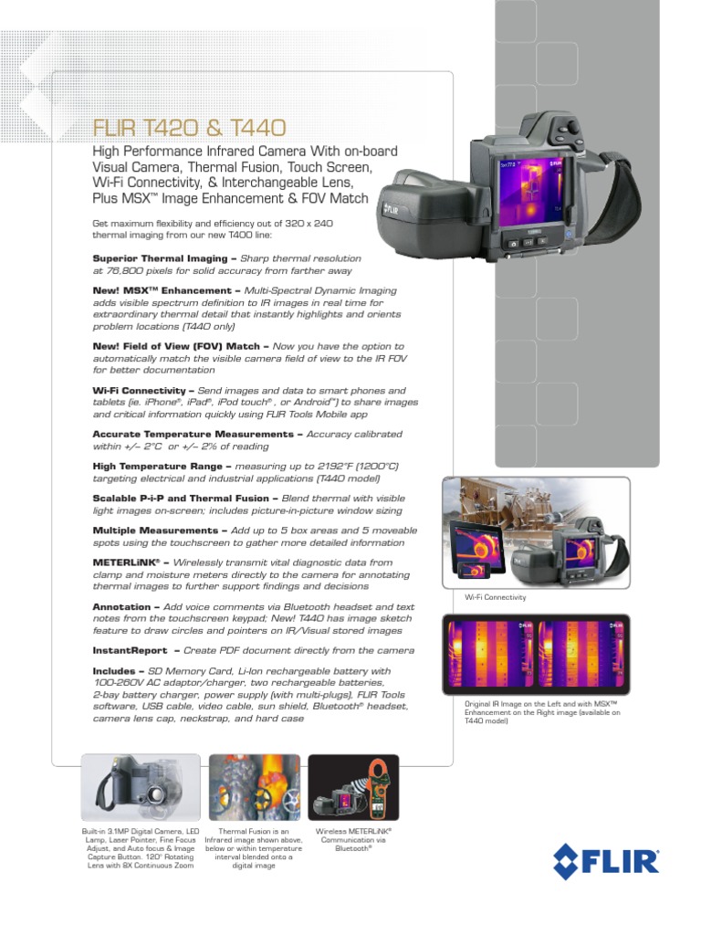 Flir - T420 - T440 | PDF | Infrared | Thermography