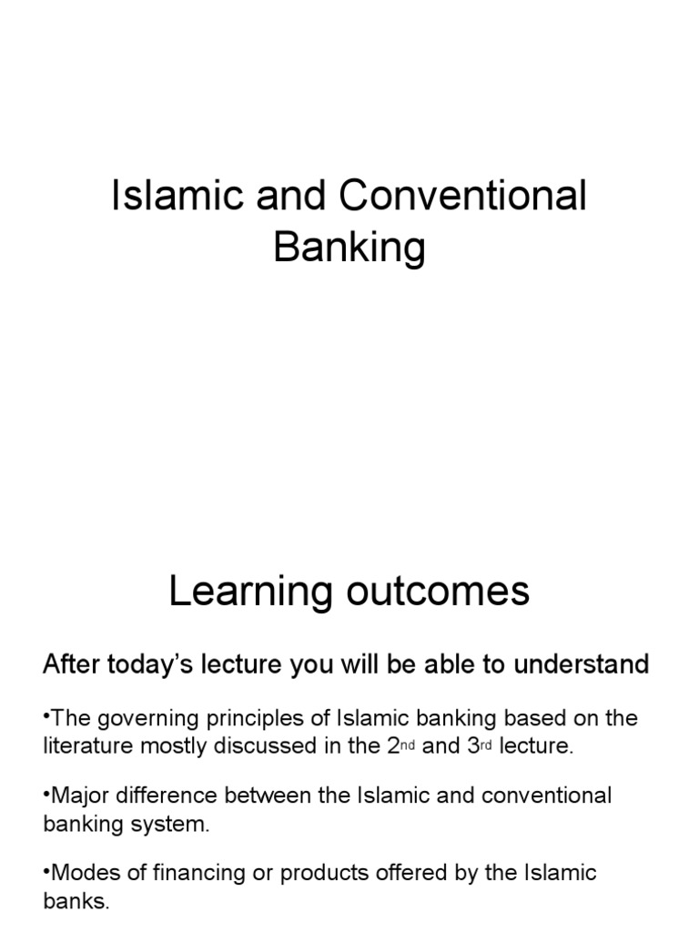 Islamic vs. Conventional Banking | PDF | Islamic Banking And Finance ...