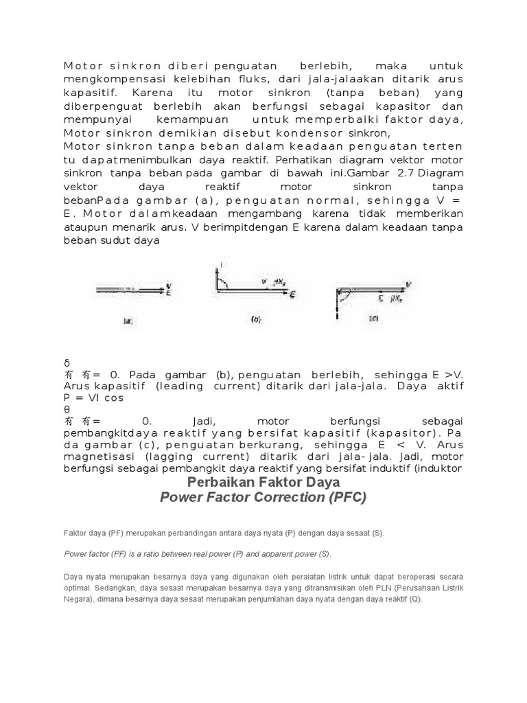 Kondensor Sinkron | PDF